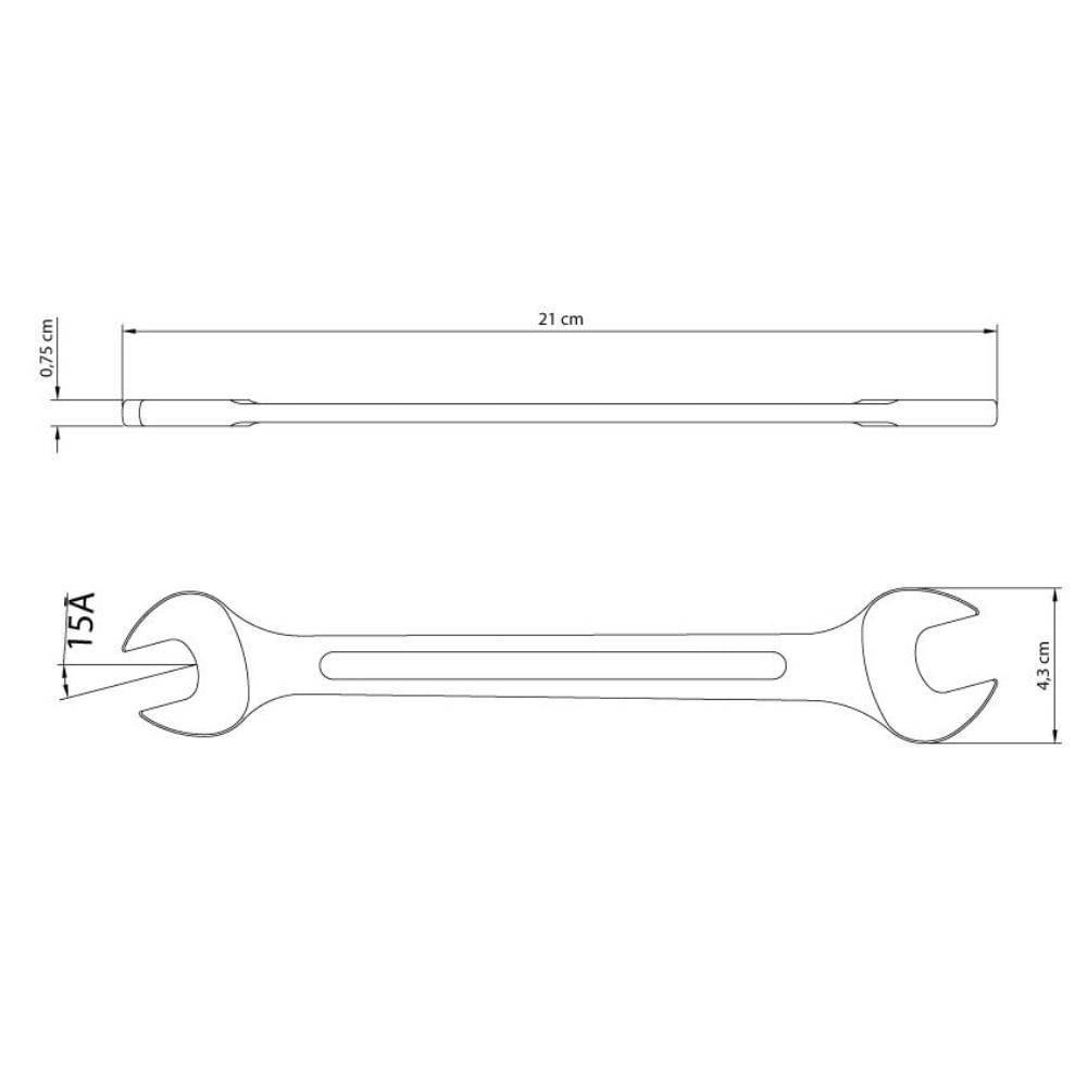 Chave Fixa 3/4x25/32" com Corpo em Aço Especial Cromado 42005/104 ...