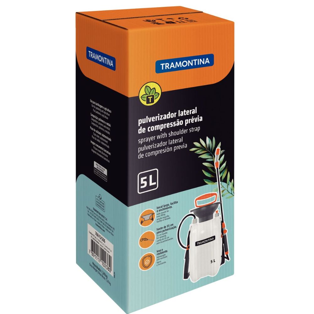 Pulverizador Borrifador Lateral de Compressão Prévia 5 Litros 78615/506 ...