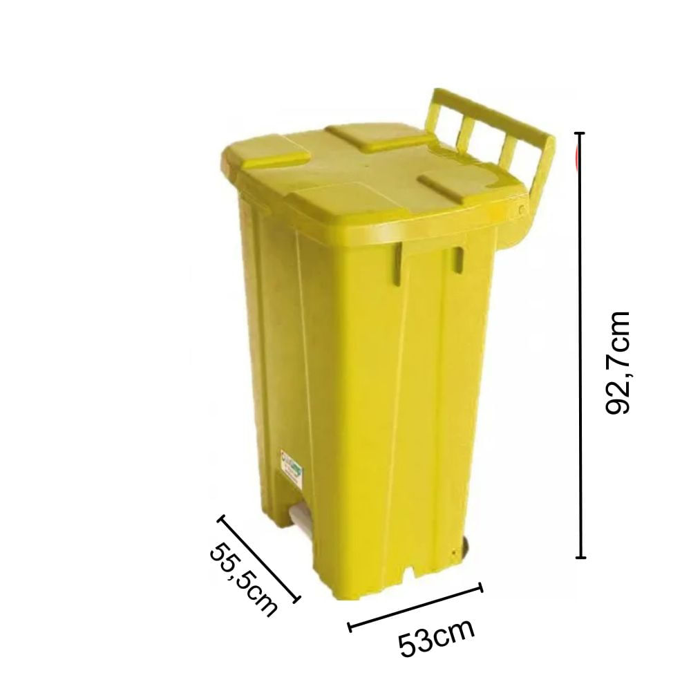 Lixeira Coletor de Lixo PP 100 L com Pedal, sem Rodas Amarela - Castro ... Lixeira Coletor de Lixo PP 100 L com Pedal, sem Rodas Amarela - Castro ...